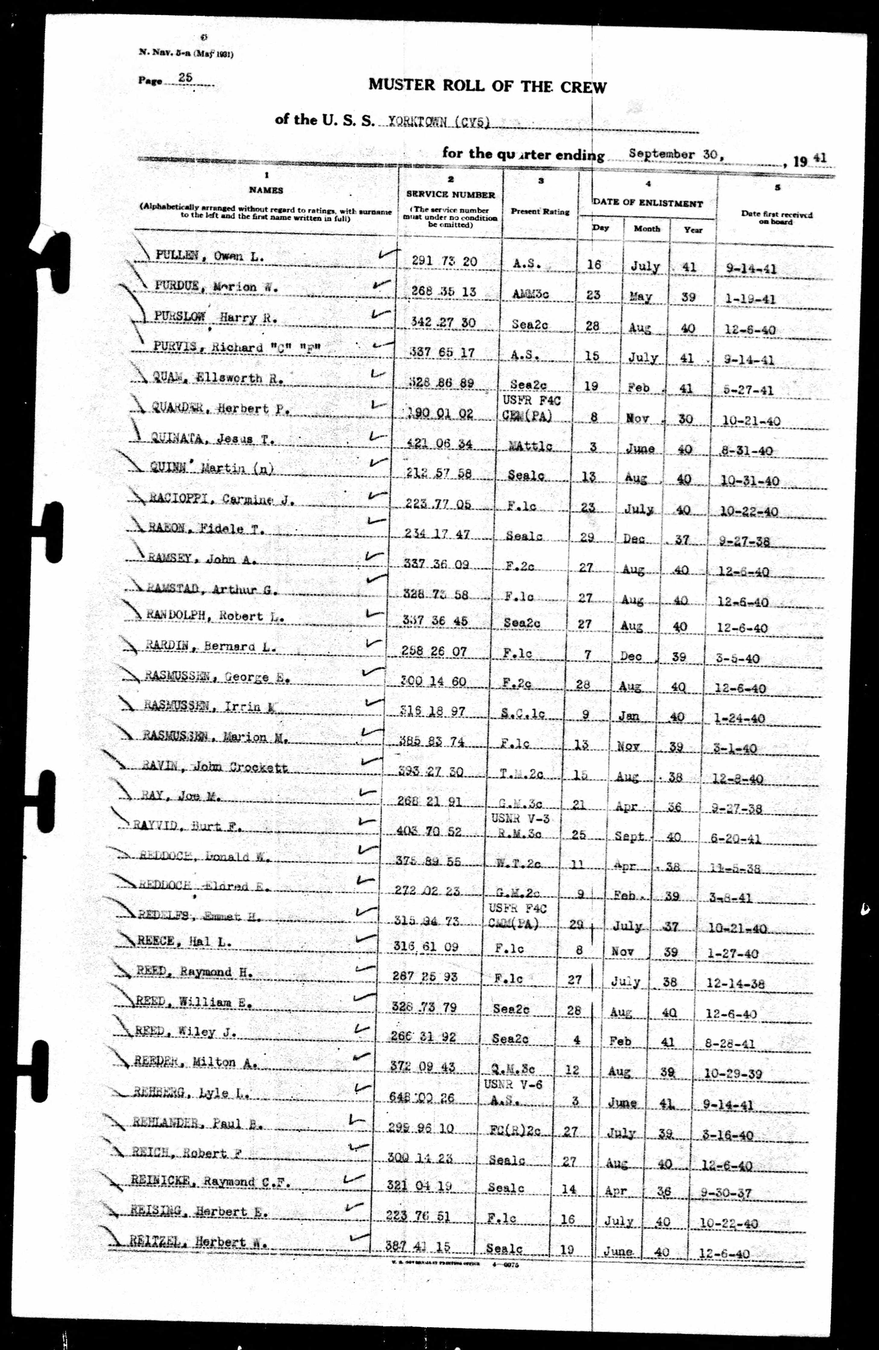 TM1c John Crockett Ravin Historical Information – American Legion ...
